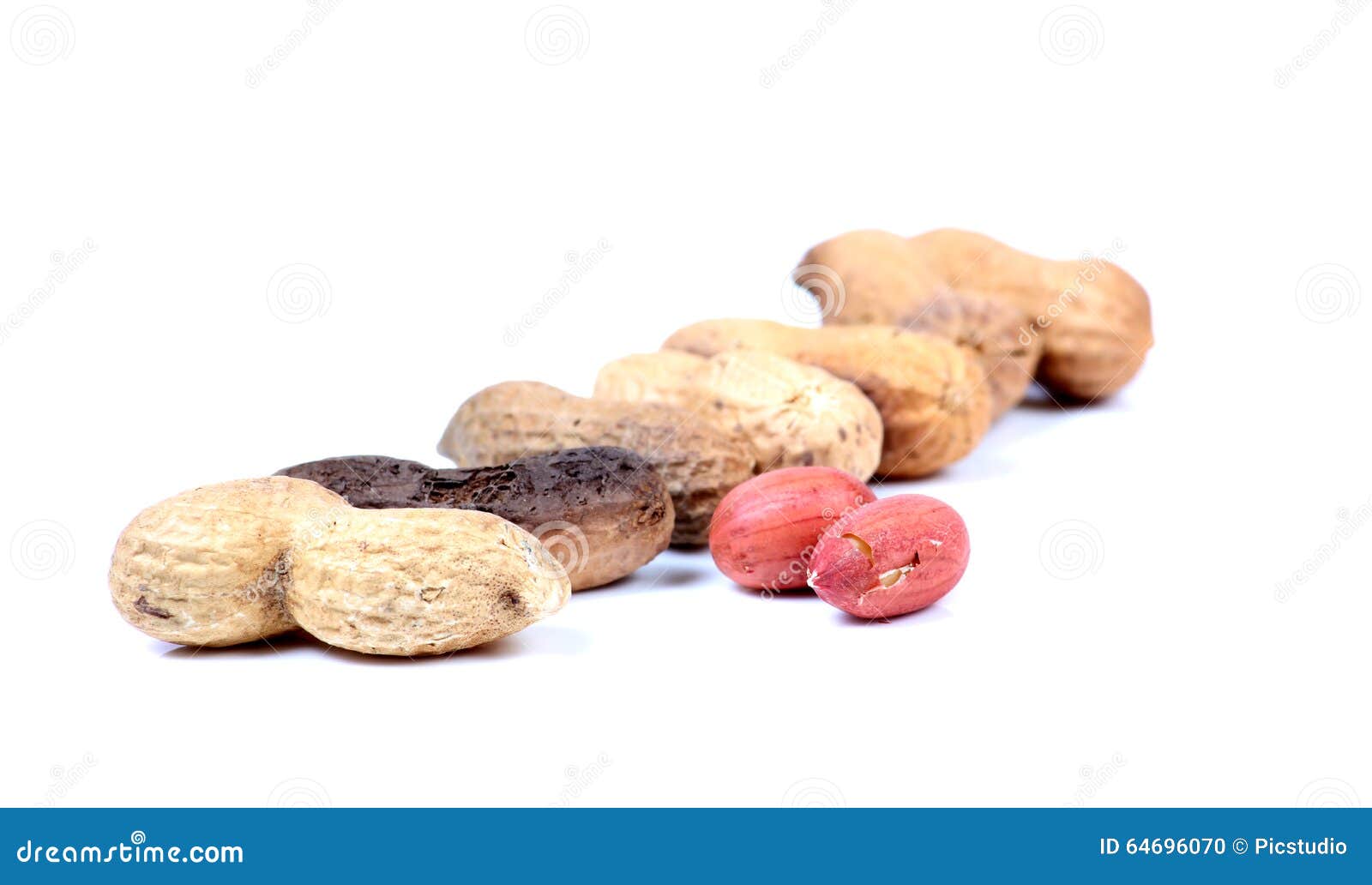 Roasted Groundnuts Peanuts Isolated On A White Background. Healthy ...