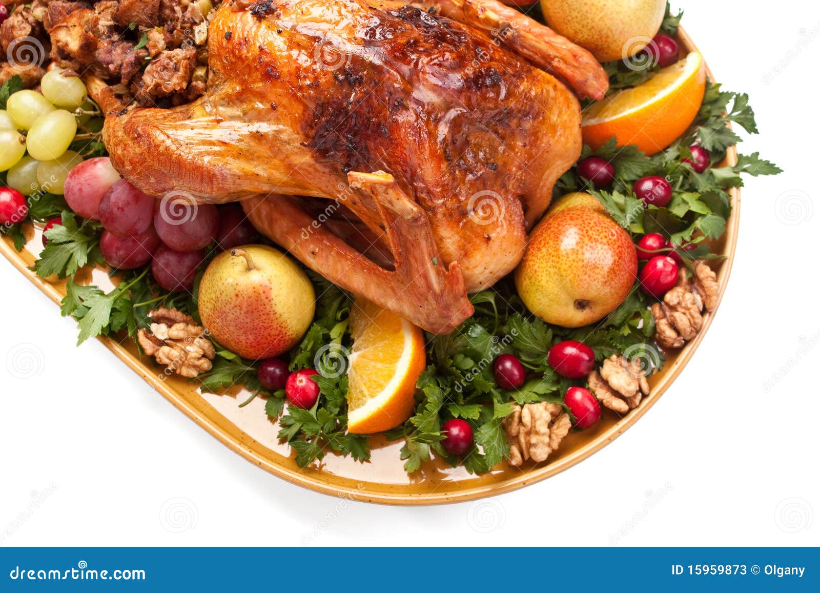 Roasted Holiday Stuffed Turkey Stock Image - Image of orange, celebrate ...