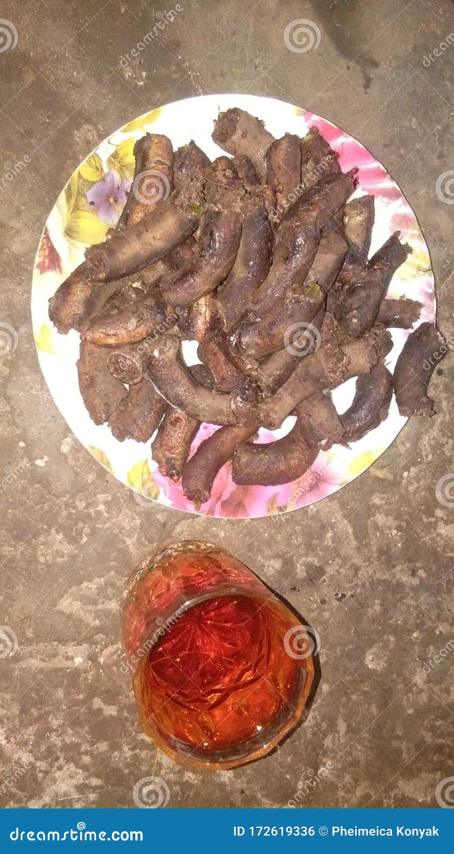 Roasted Intestine with Red Tea Naga Style Stock Photo - Image of naga ...