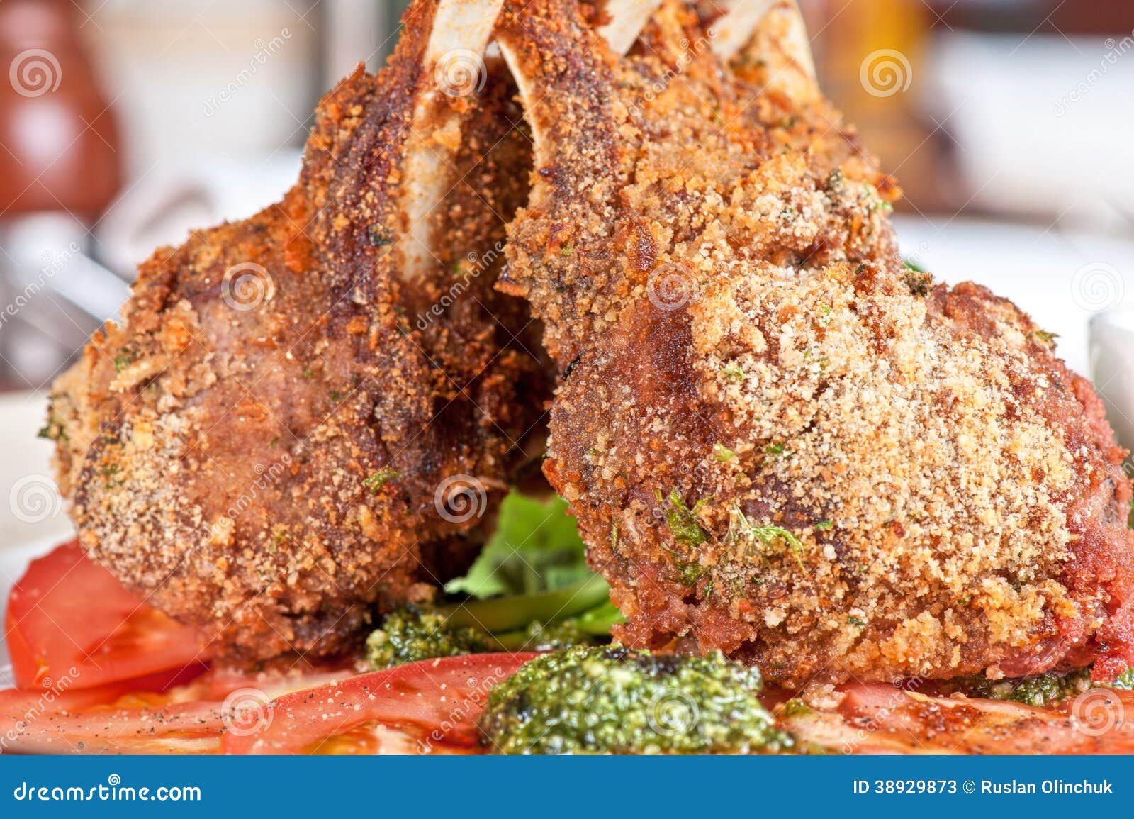 Roasted lamb rib stock image. Image of cooking, delicious - 38929873