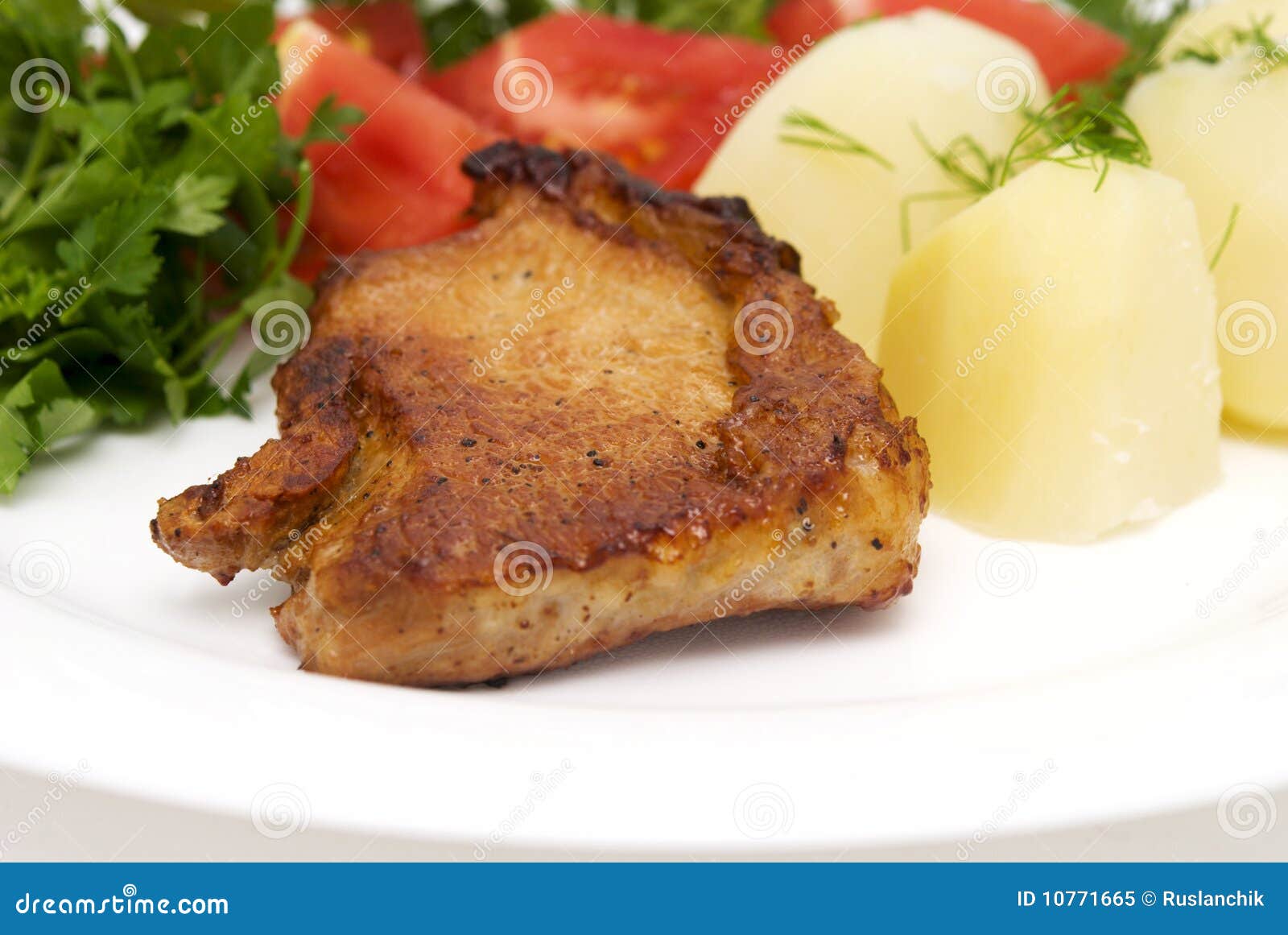 Roasted meat stock image. Image of luxury, potato, piece - 10771665