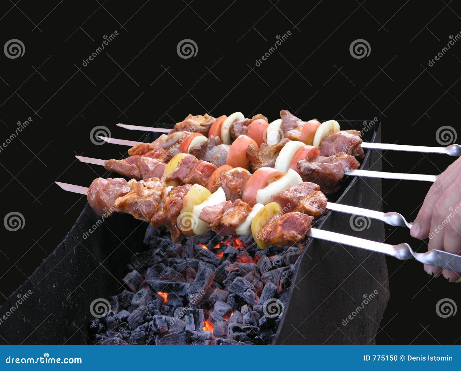 Roasted meat stock photo. Image of flash, appetizing, burn - 775150