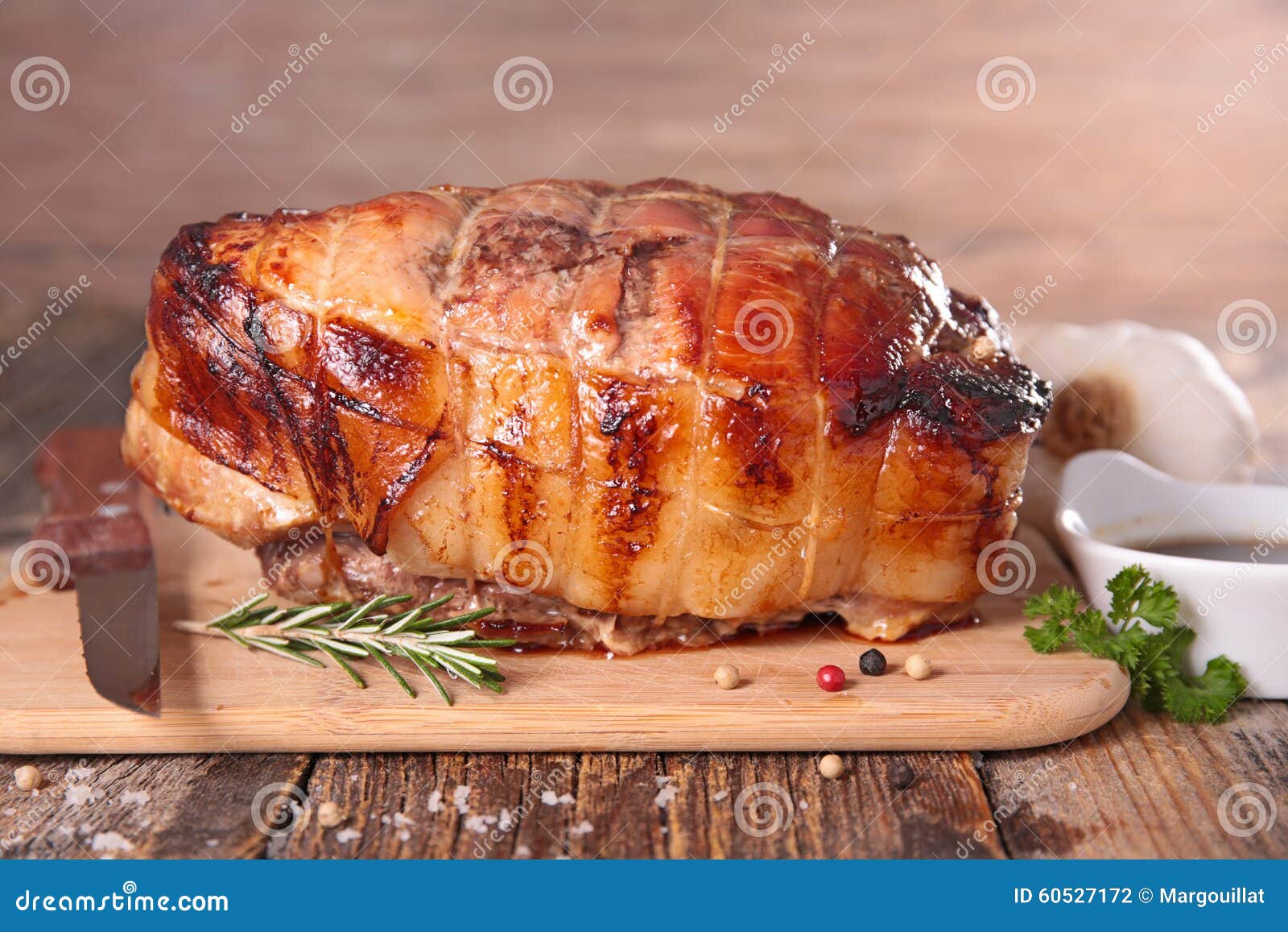 Roasted meat stock photo. Image of pork, food, cooked - 60527172