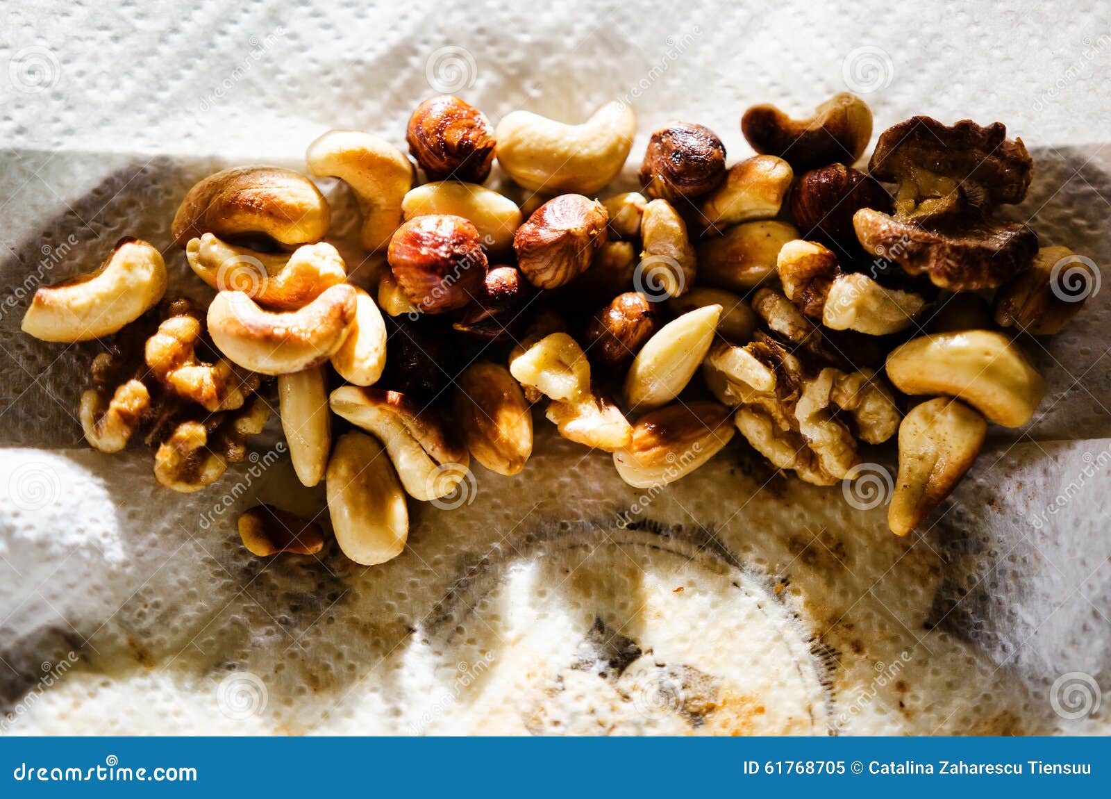 Roasted mixed nuts stock image. Image of acids, flavour - 61768705