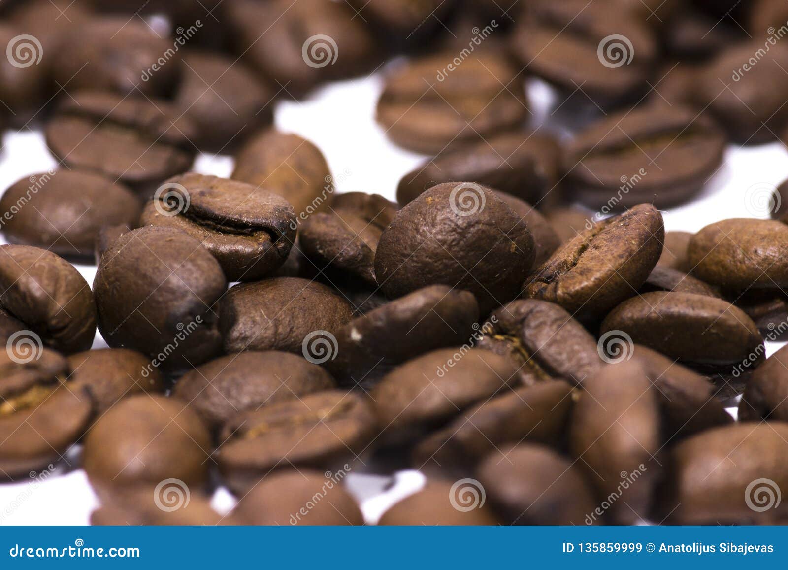 Roasted Mocha Coffee Beans Close-up Photo Stock Image - Image of ...