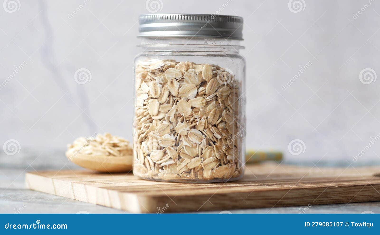 Roasted Oats Flakes in a Jar on Table Stock Video - Video of flake ...
