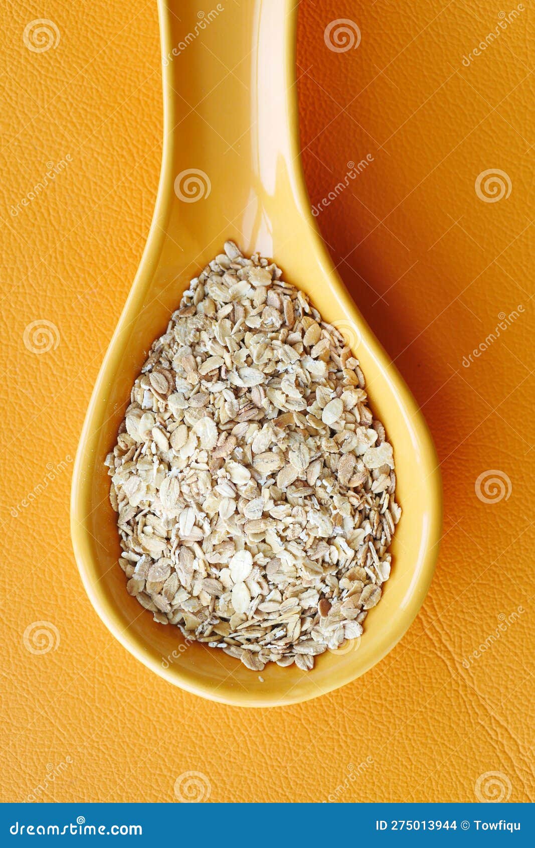 Roasted Oats Flakes Spilling on Table Stock Photo - Image of ...