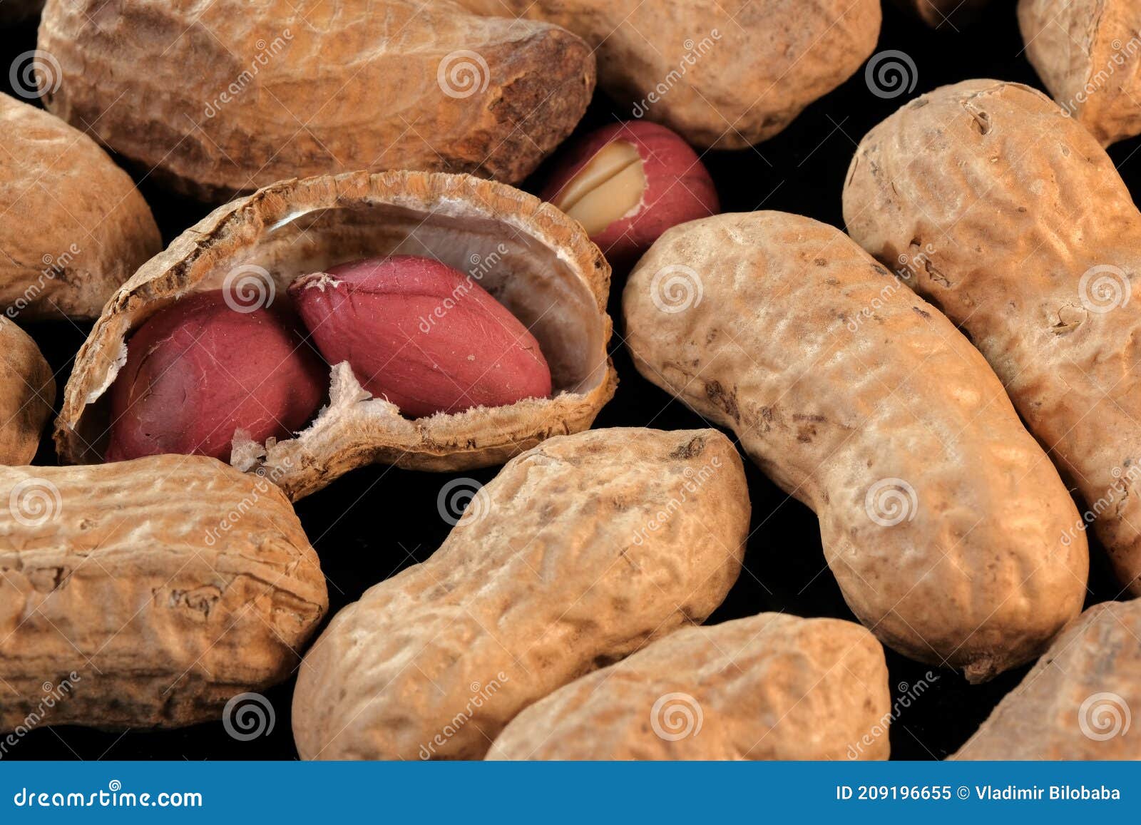 Roasted peanut boxes stock image. Image of healthy, kernel - 209196655