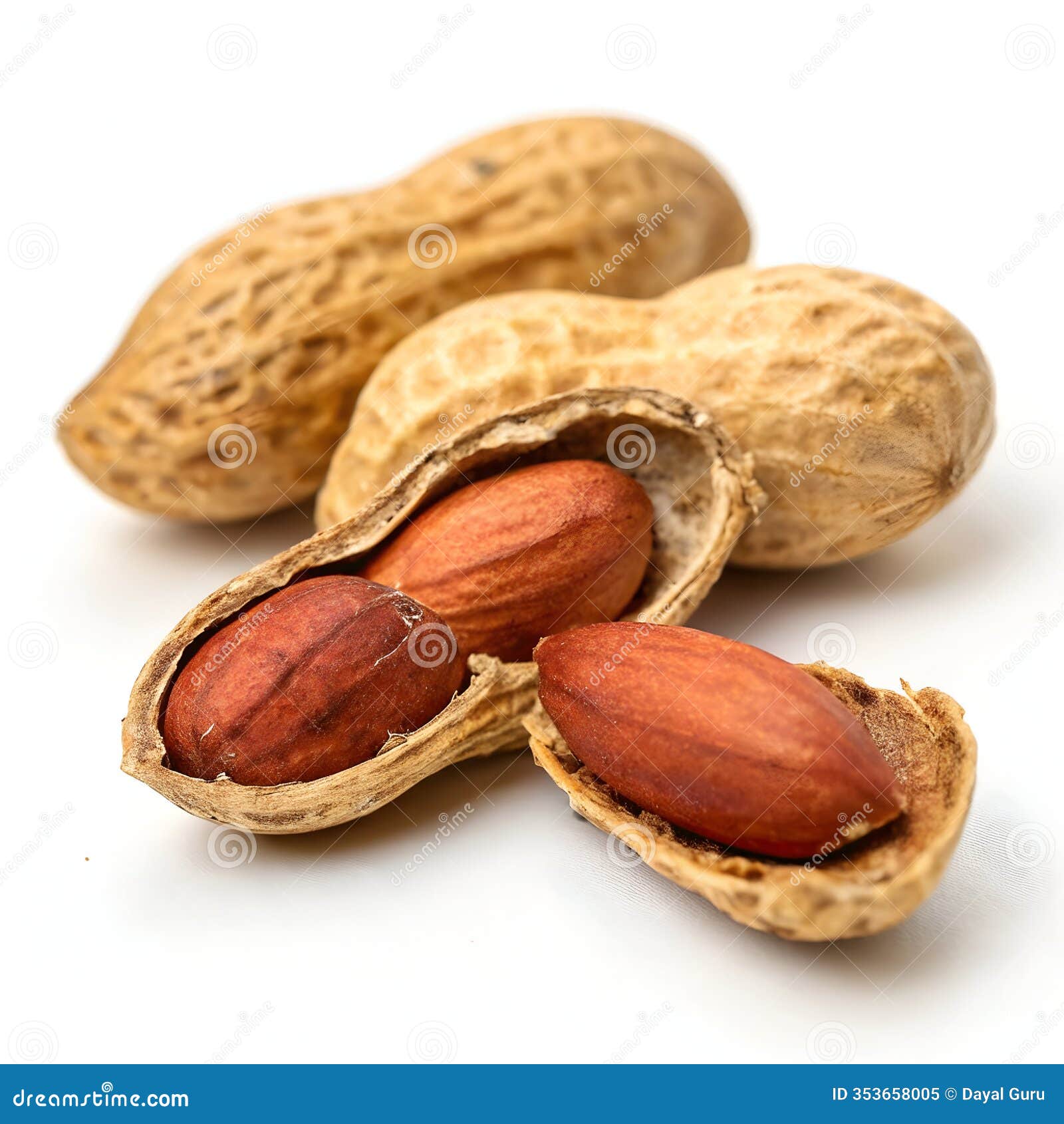 Roasted Peanut with Husk Isolated on White Background Stock ...