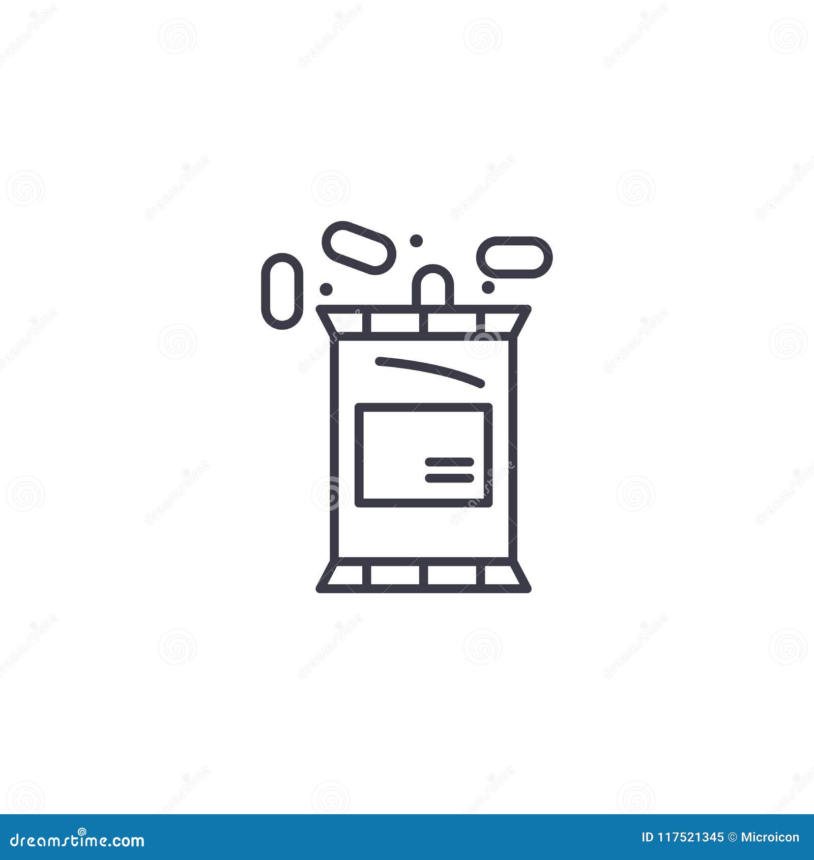 Roasted Peanuts Linear Icon Concept. Roasted Peanuts Line Vector Sign ...