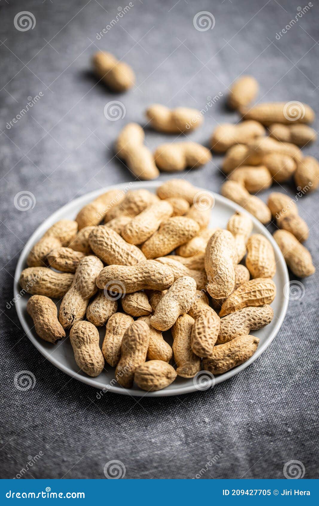 Roasted Peanuts. Tasty Groundnuts on Plate Stock Image - Image of brown ...
