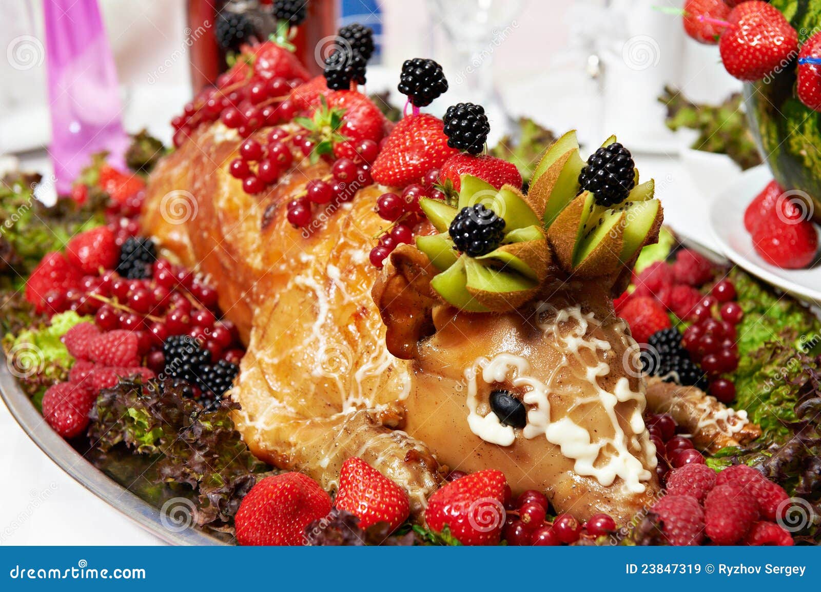 Roasted pig stock image. Image of fried, kiwi, animal - 23847319