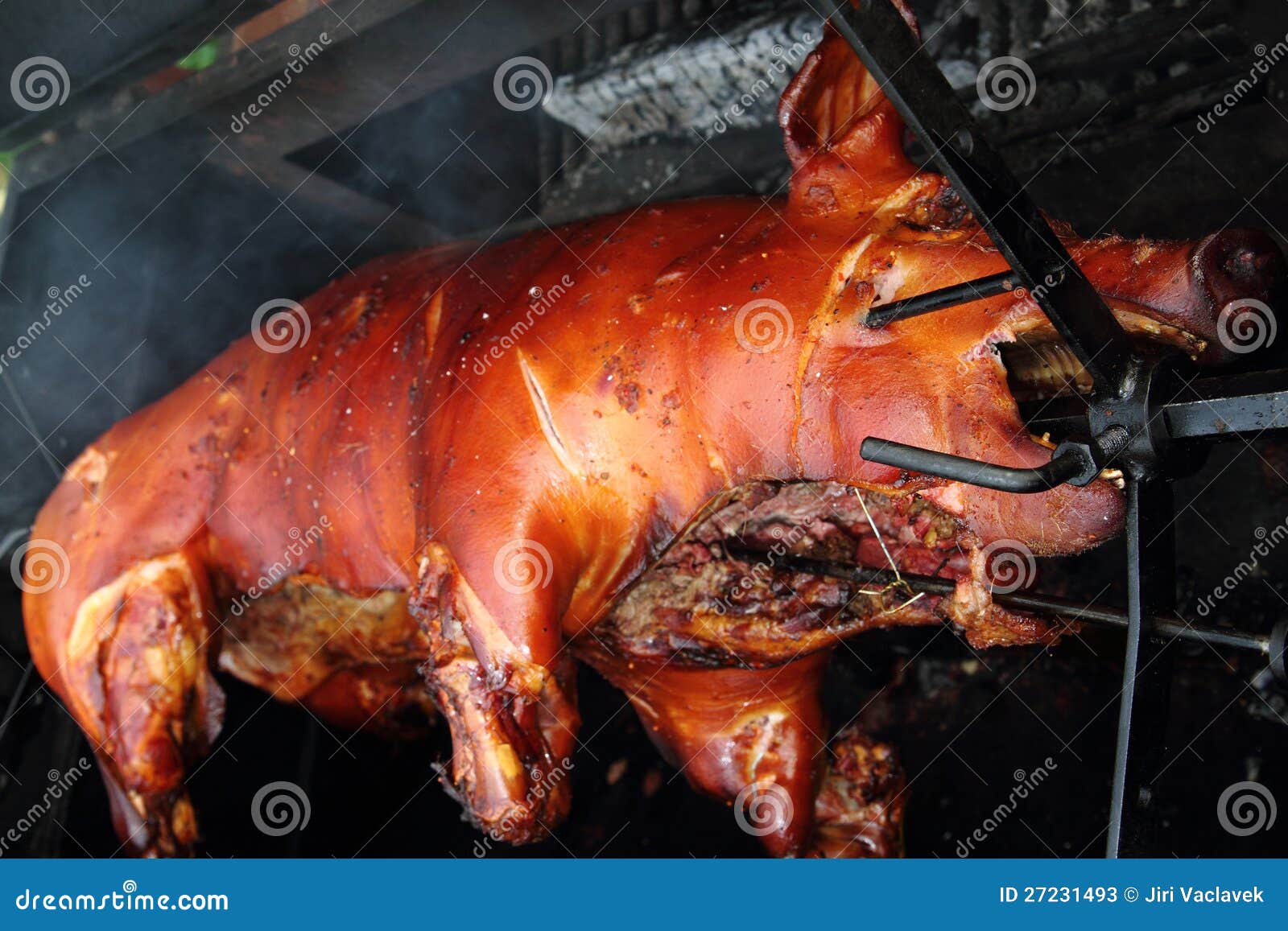 Roasted pig stock image. Image of pork, barbecue, festival - 27231493