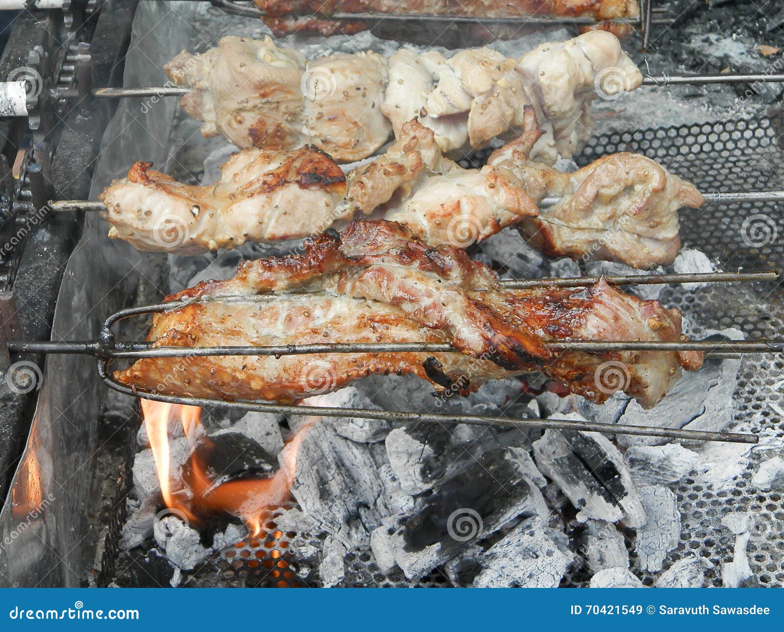 Roasted pig stock image. Image of pork, meal, gourmet - 70421549