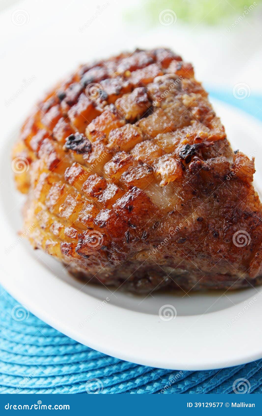 Roasted pig meat stock image. Image of board, gourmet - 39129577