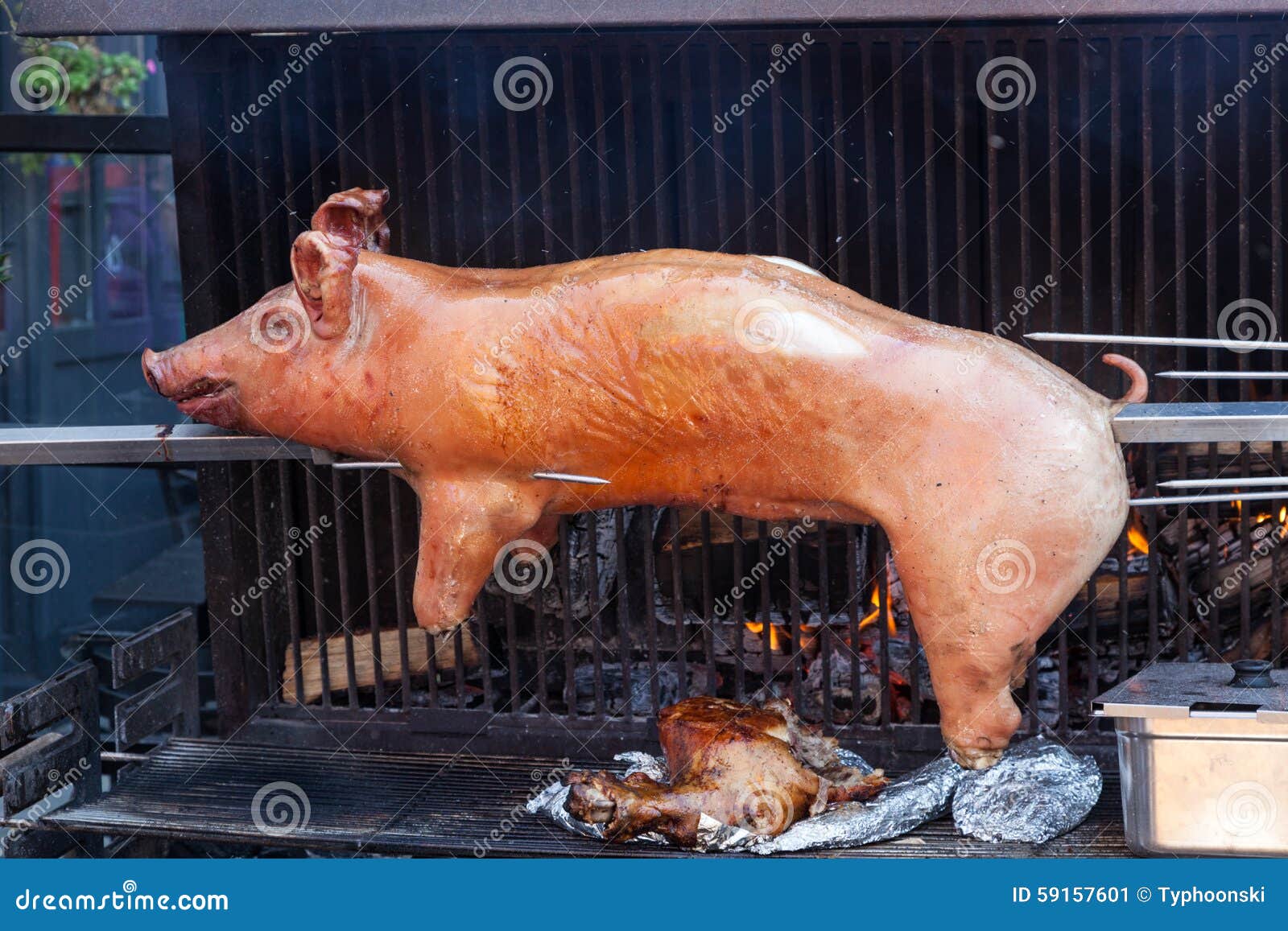 Roasted pig stock image. Image of preparation, rural - 59157601