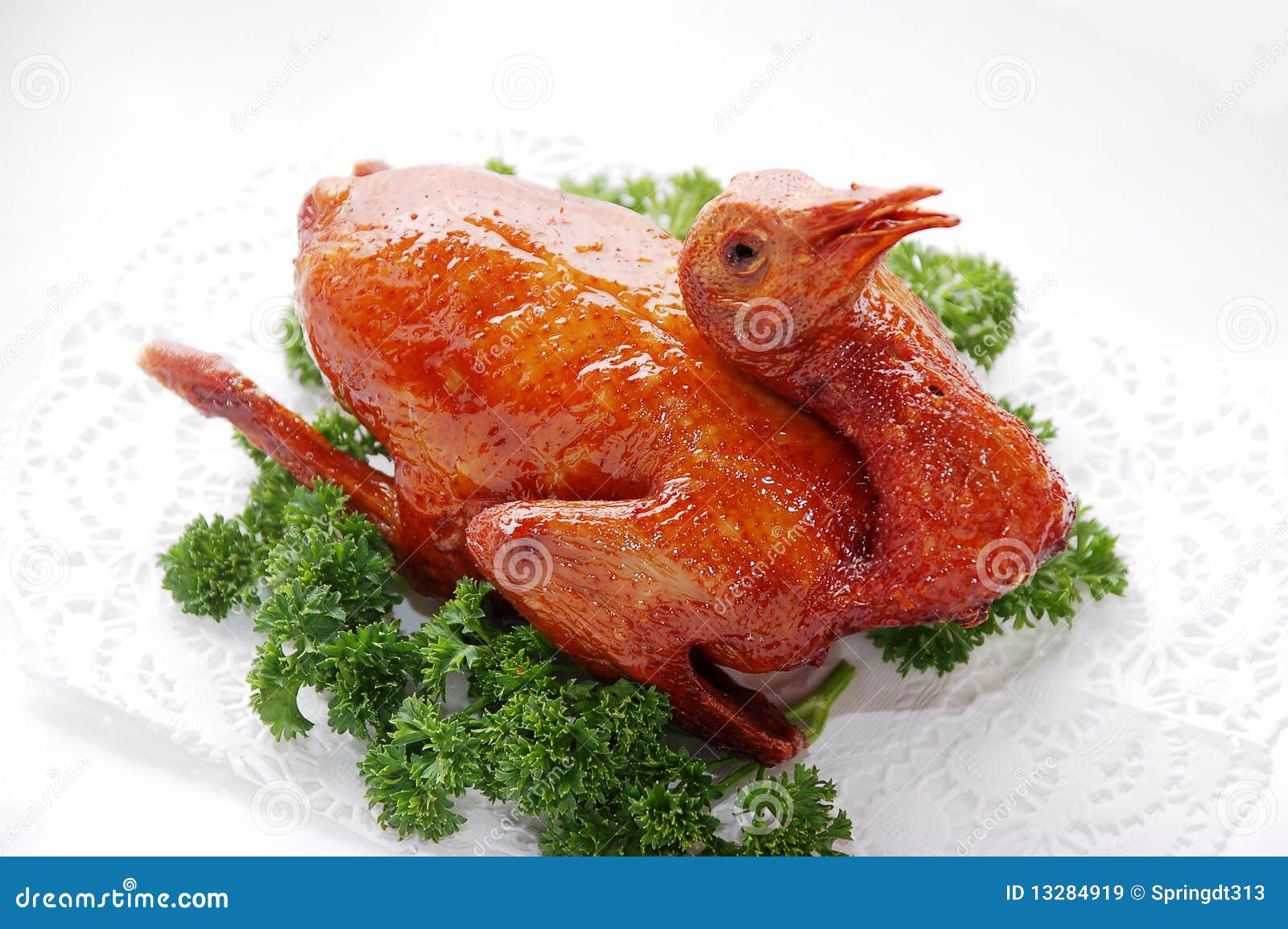 Roasted pigeon stock image. Image of bacon, crispy, asia - 13284919