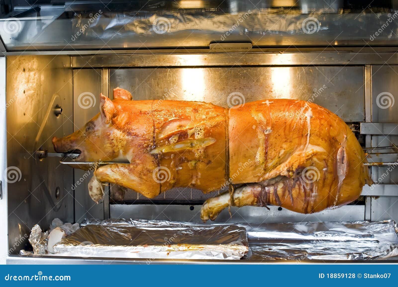 Roasted piglet stock photo. Image of meat, domestic, cook - 18859128