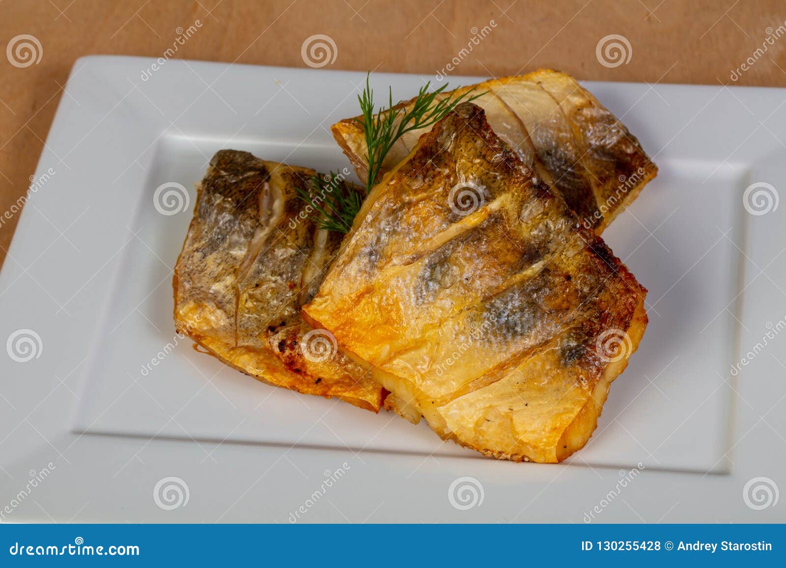 Roasted pike perch stock photo. Image of delicious, grilled - 130255428