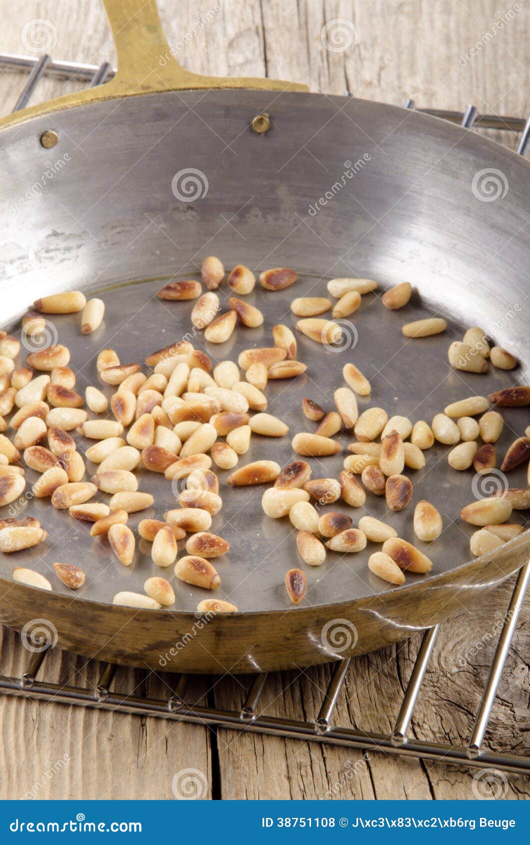Roasted pin nut in a pan stock photo. Image of vegetarian - 38751108