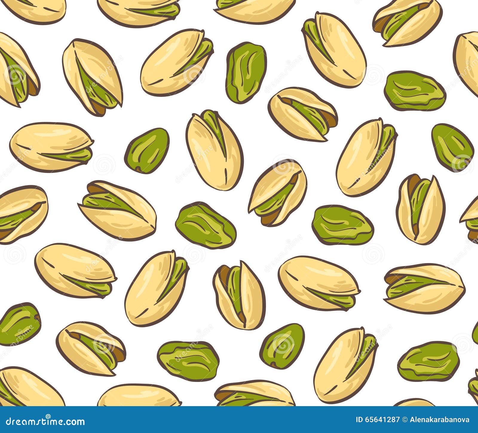 Pistachio Shell Watercolor. Hand Drawn Nut Shell Isolated On White ...