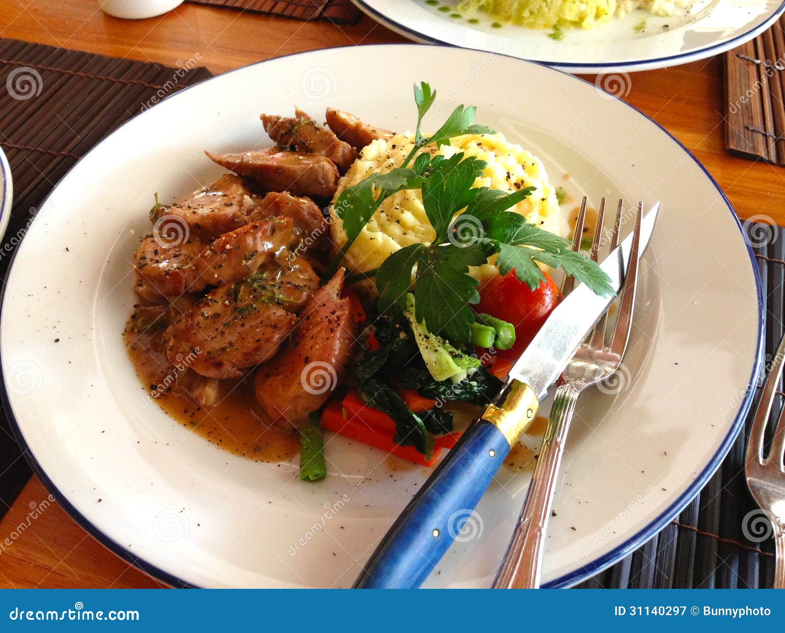 Roasted Pork Filet Mignon with Fresh Thyme Stock Image - Image of ...