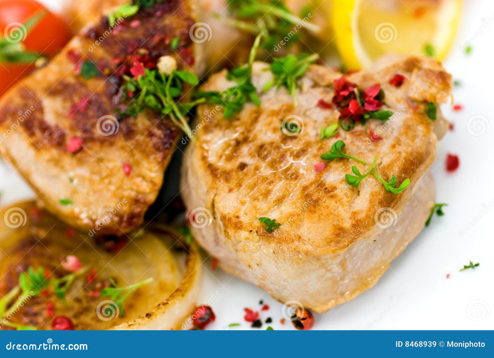 Roasted Pork Fillet - Tenderloin with Vegetables Stock Image - Image of ...