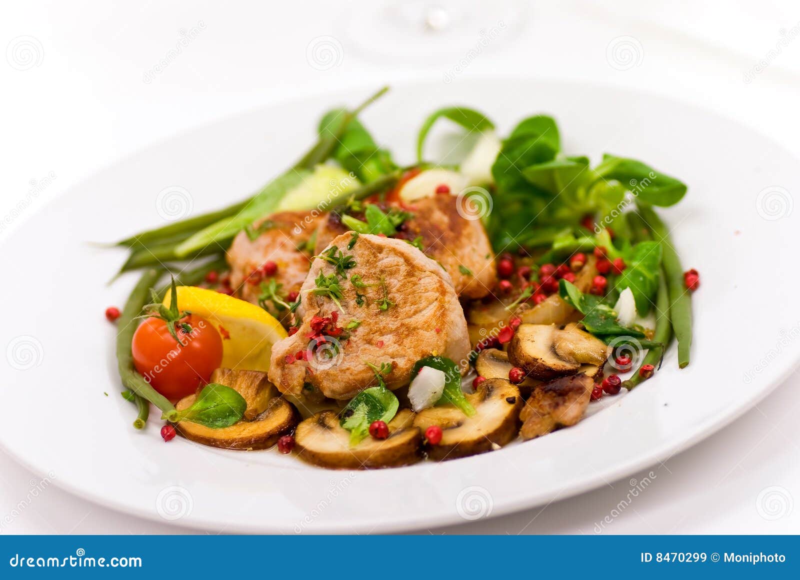 Roasted Pork Fillet - Tenderloin with Vegetables Stock Image - Image of ...