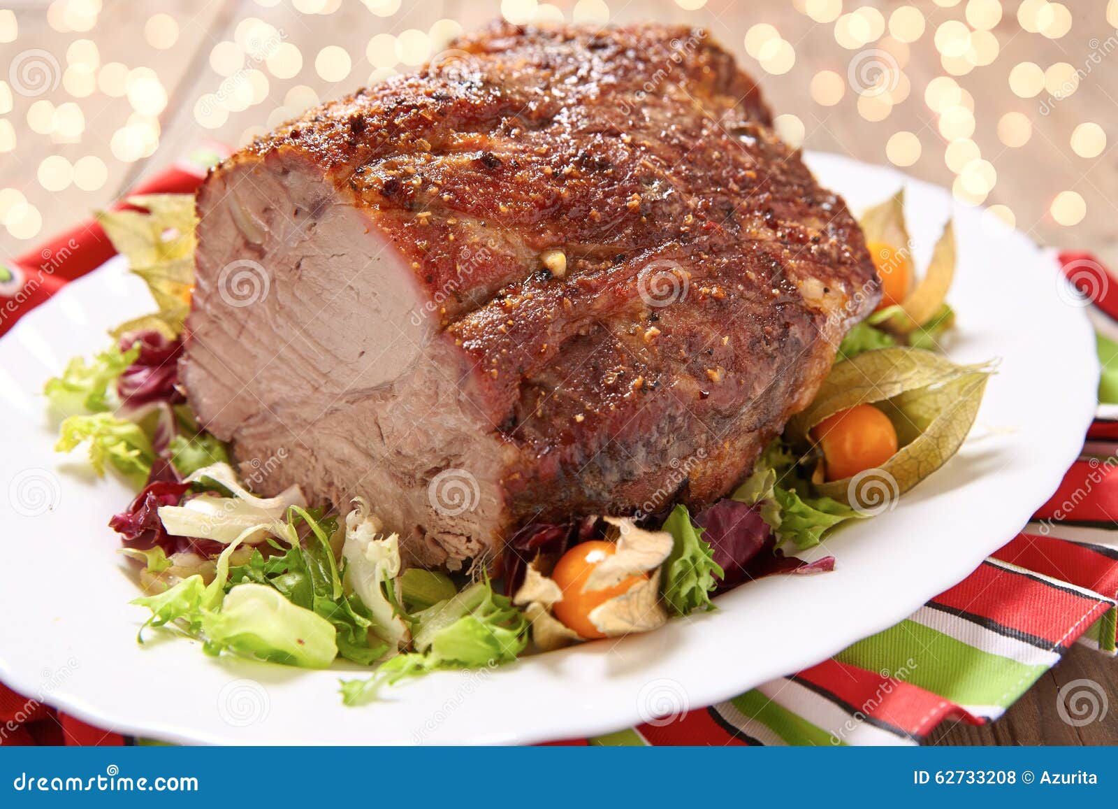 Roasted pork neck stock photo. Image of roast, healthy - 62733208