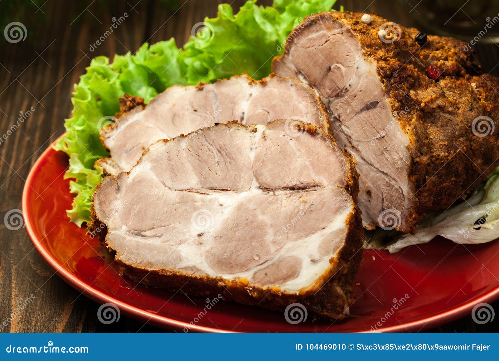 Roasted Pork Neck with Spices Stock Photo - Image of meal, gourmet ...