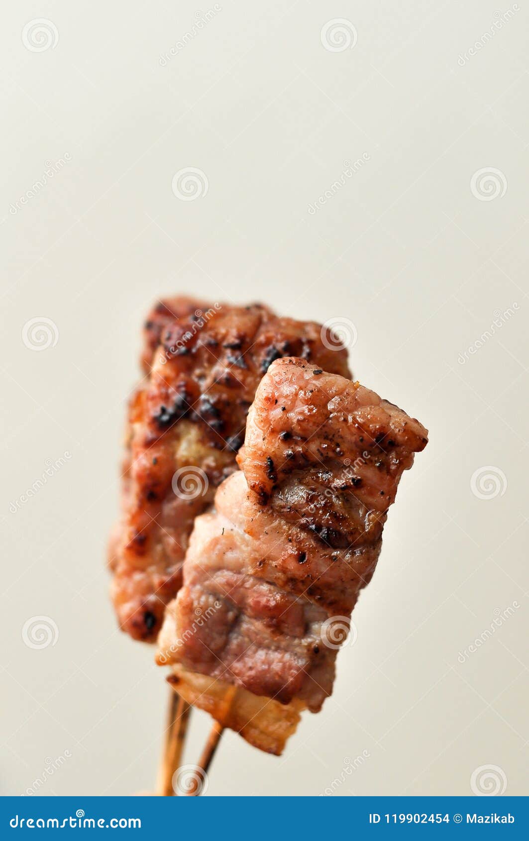 Roasted Pork stock photo. Image of stick, bamboo, roast - 119902454