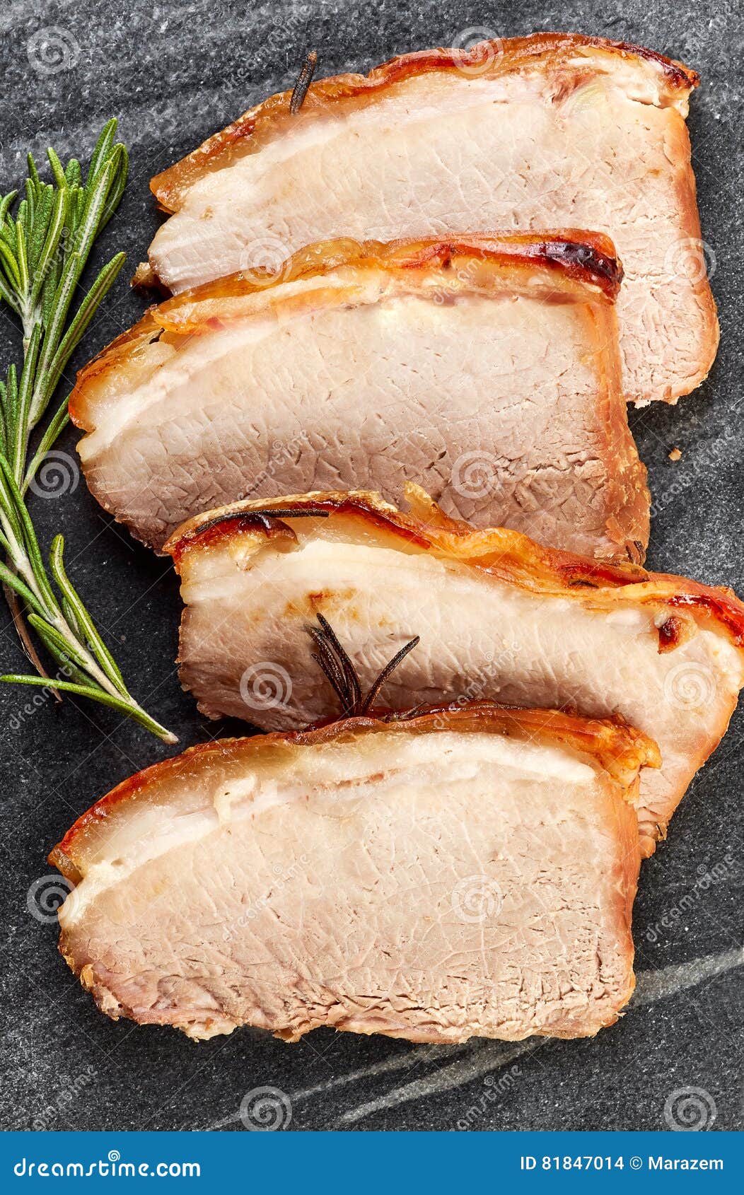 Roasted pork slices stock photo. Image of crispy, meat - 81847014