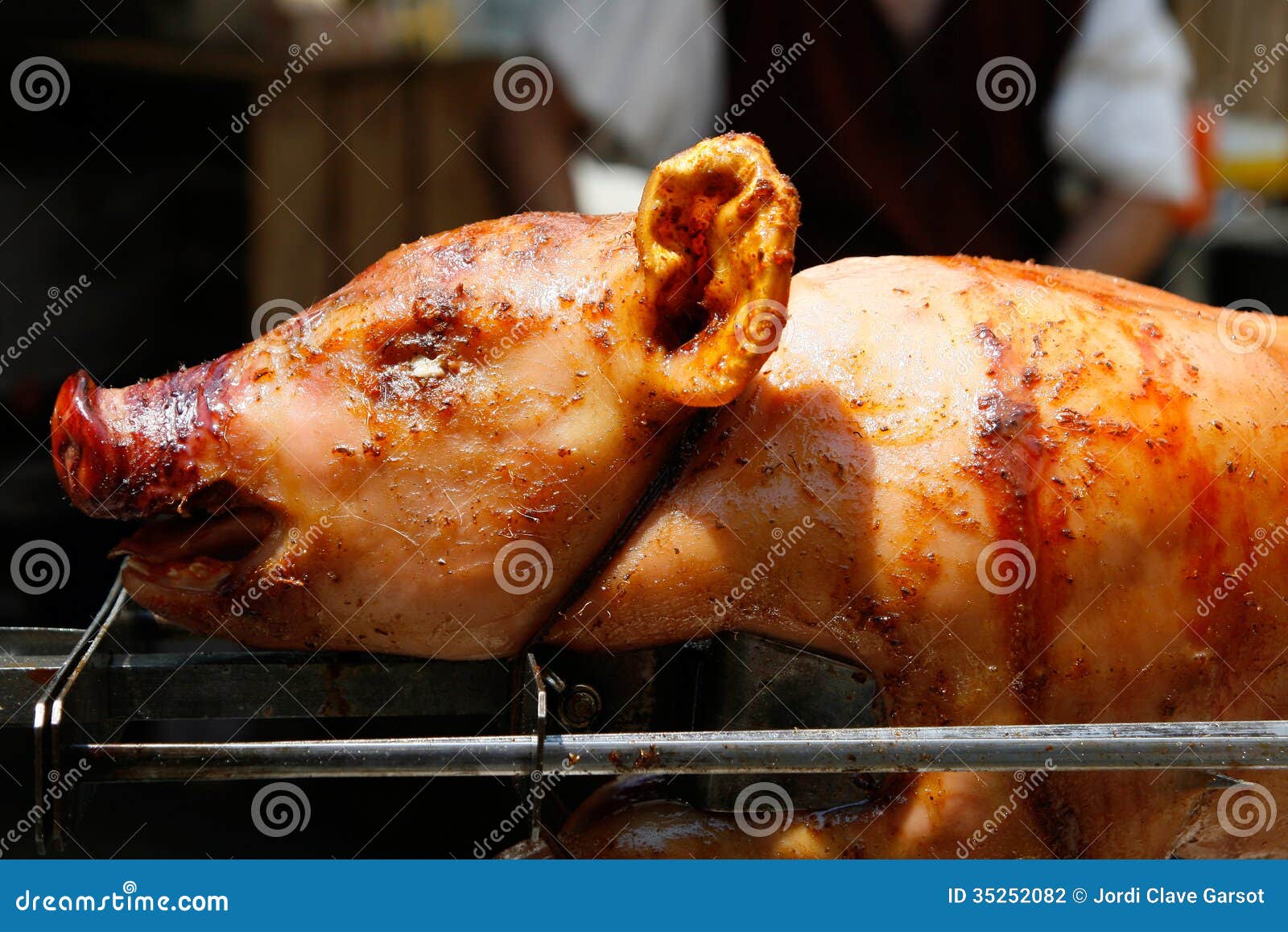 Roasted pork stock photo. Image of piglet, festival, outdoors - 35252082