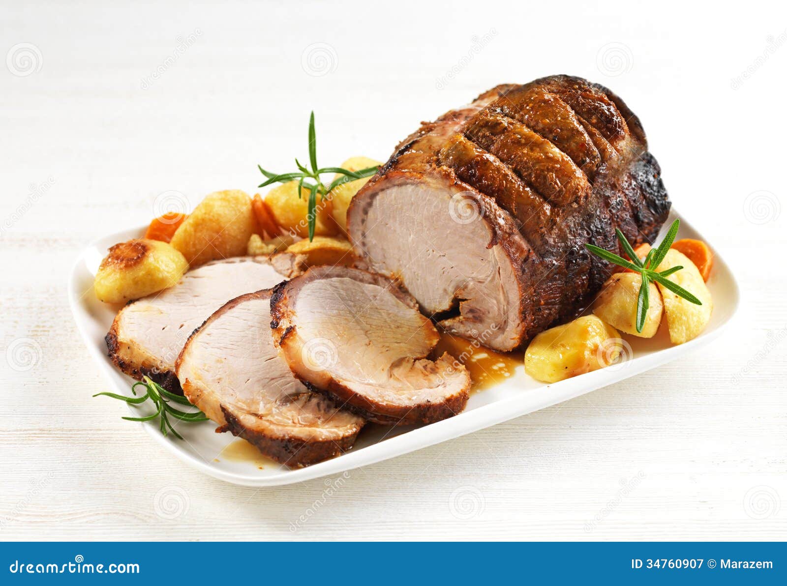 Roasted pork stock image. Image of roasted, prepared - 34760907
