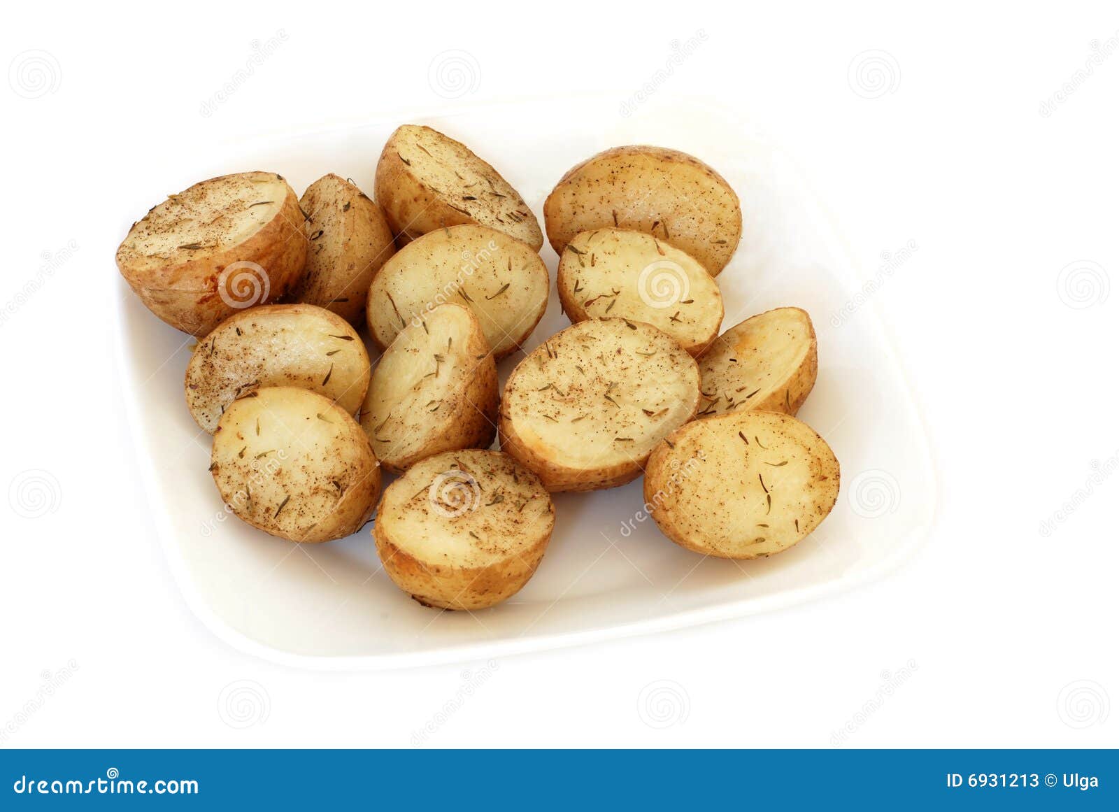 Hot Roasted Potatoes With Golden Crispy Texture Stock Photo ...