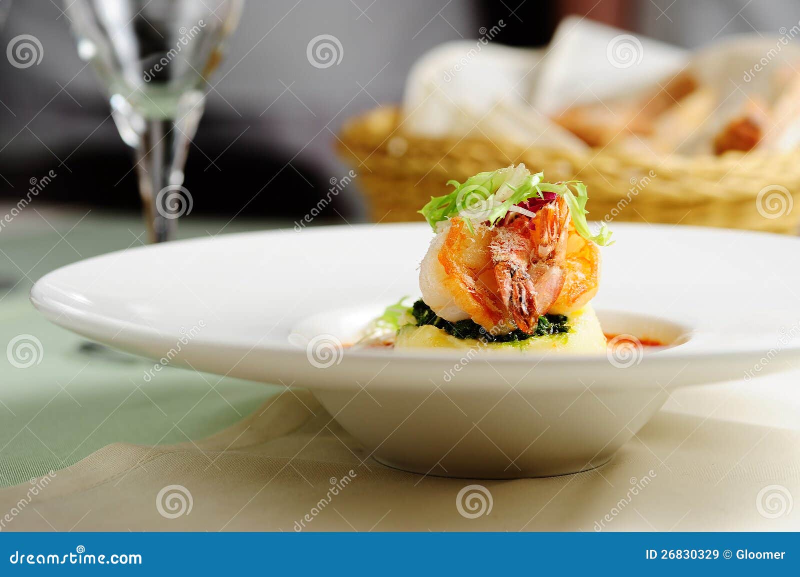 Roasted Prawn with Mashed Potato Stock Image - Image of fried, roasted ...