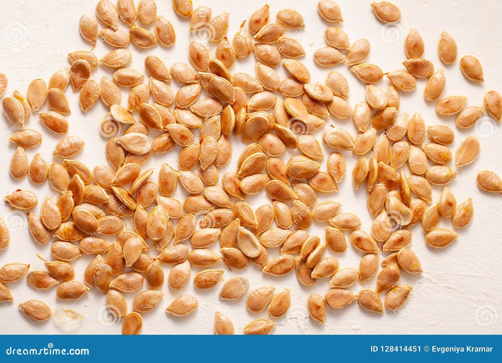 Roasted Pumpkin Seeds on White Background Stock Image - Image of ...