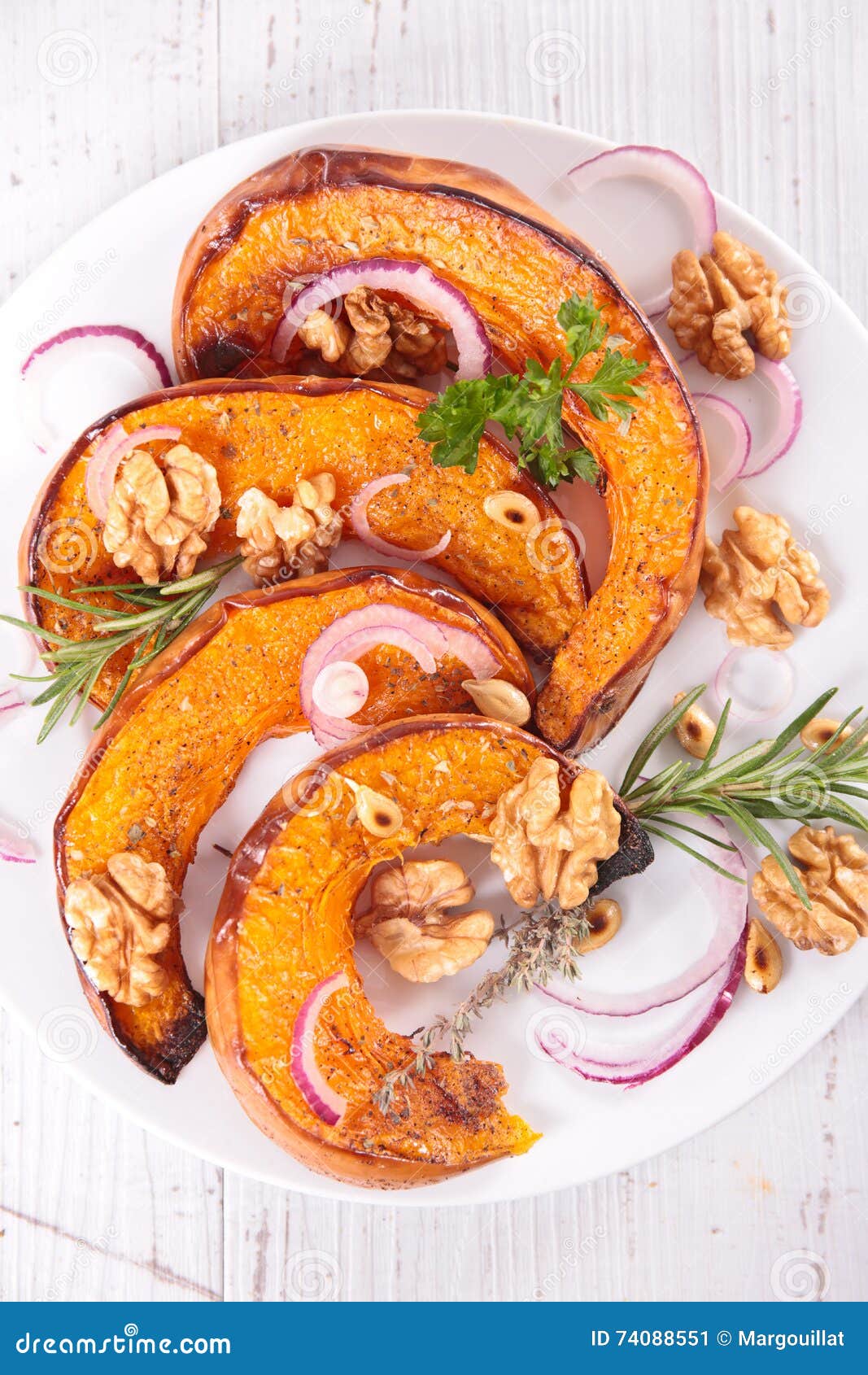Roasted pumpkin slices stock image. Image of roast, diet - 74088551