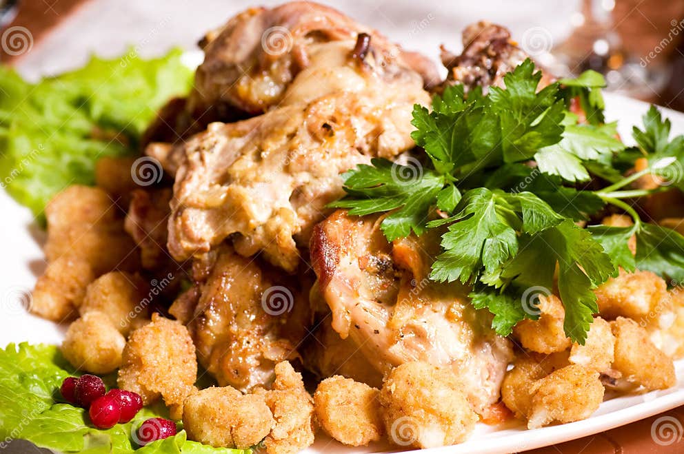 Roasted rabbit stock image. Image of carrot, gourmet - 27977745