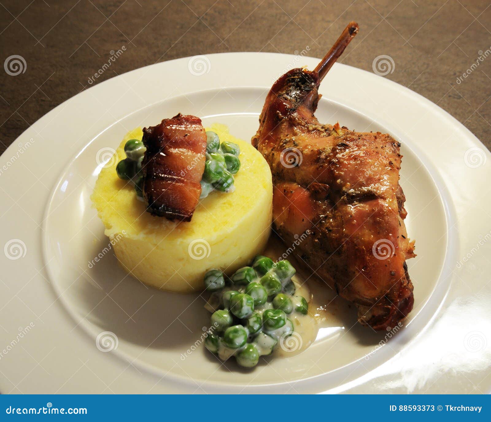 Roasted rabbit. stock image. Image of blackpepper, rabbit - 88593373