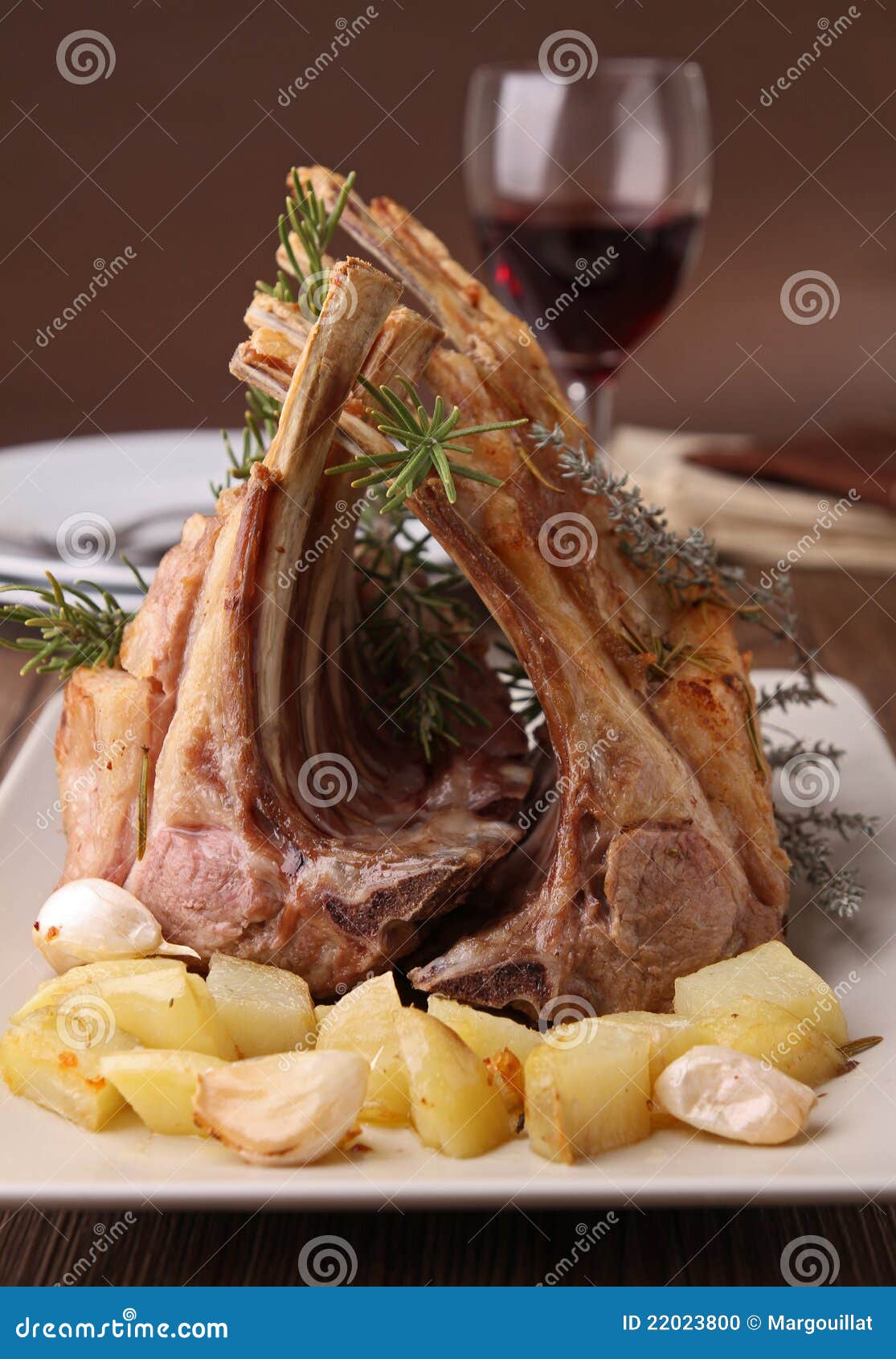 Roasted rack of lamb stock photo. Image of meat, cuisine - 22023800