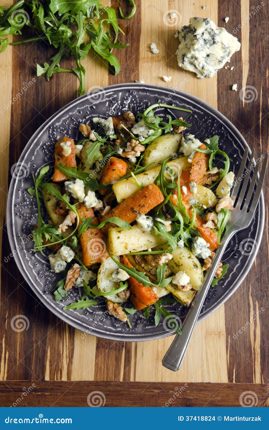 Roasted Root and Rocket Salad Stock Photo - Image of color, garnish ...