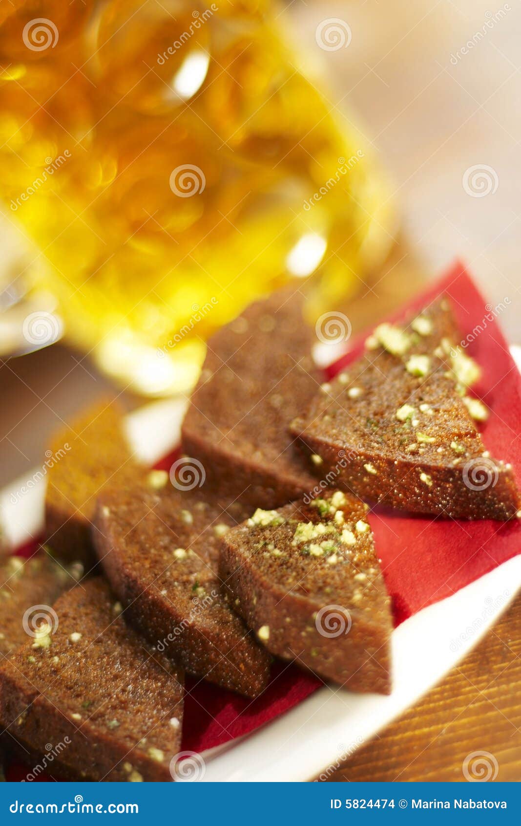 Roasted Rye Bread and Mug of Beer Stock Photo - Image of light ...