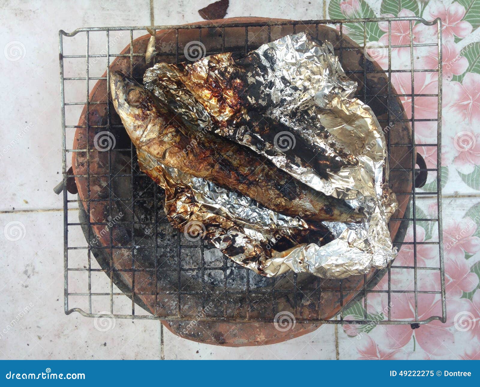 Roasted saba fish stock image. Image of bass, roast, coast - 49222275