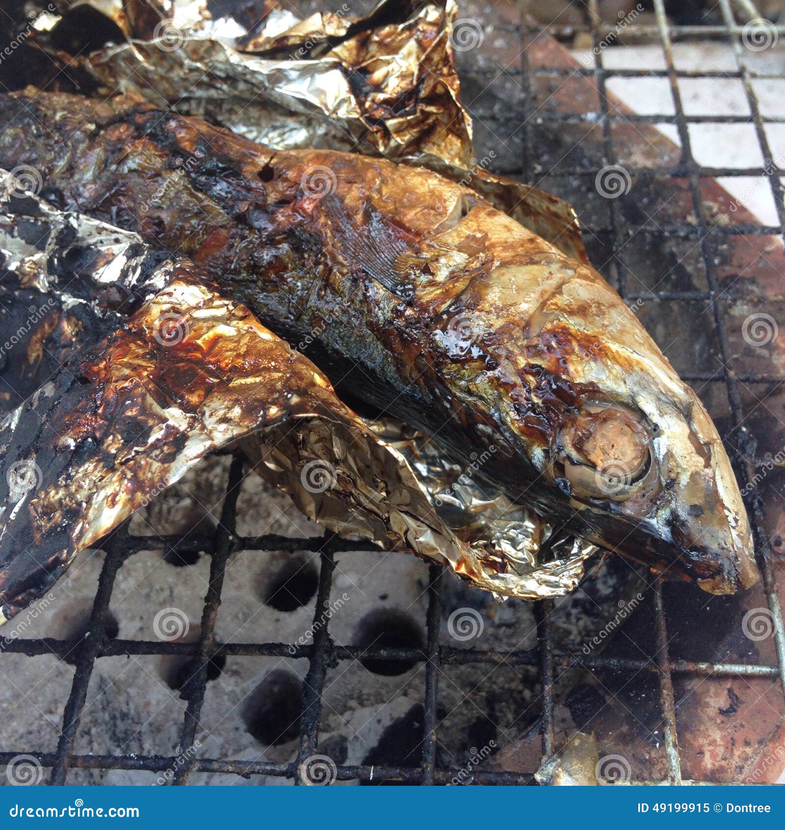 Roasted saba fish stock image. Image of bass, grilled - 49199915