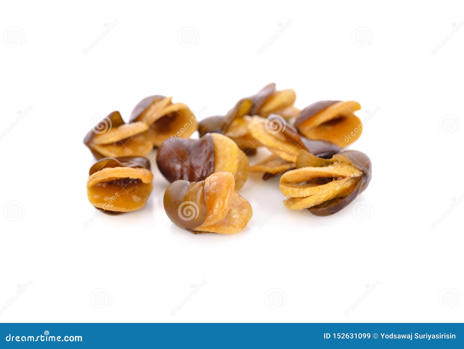 Roasted Salted Broad Beans Whit Shell on White Background Stock Image ...