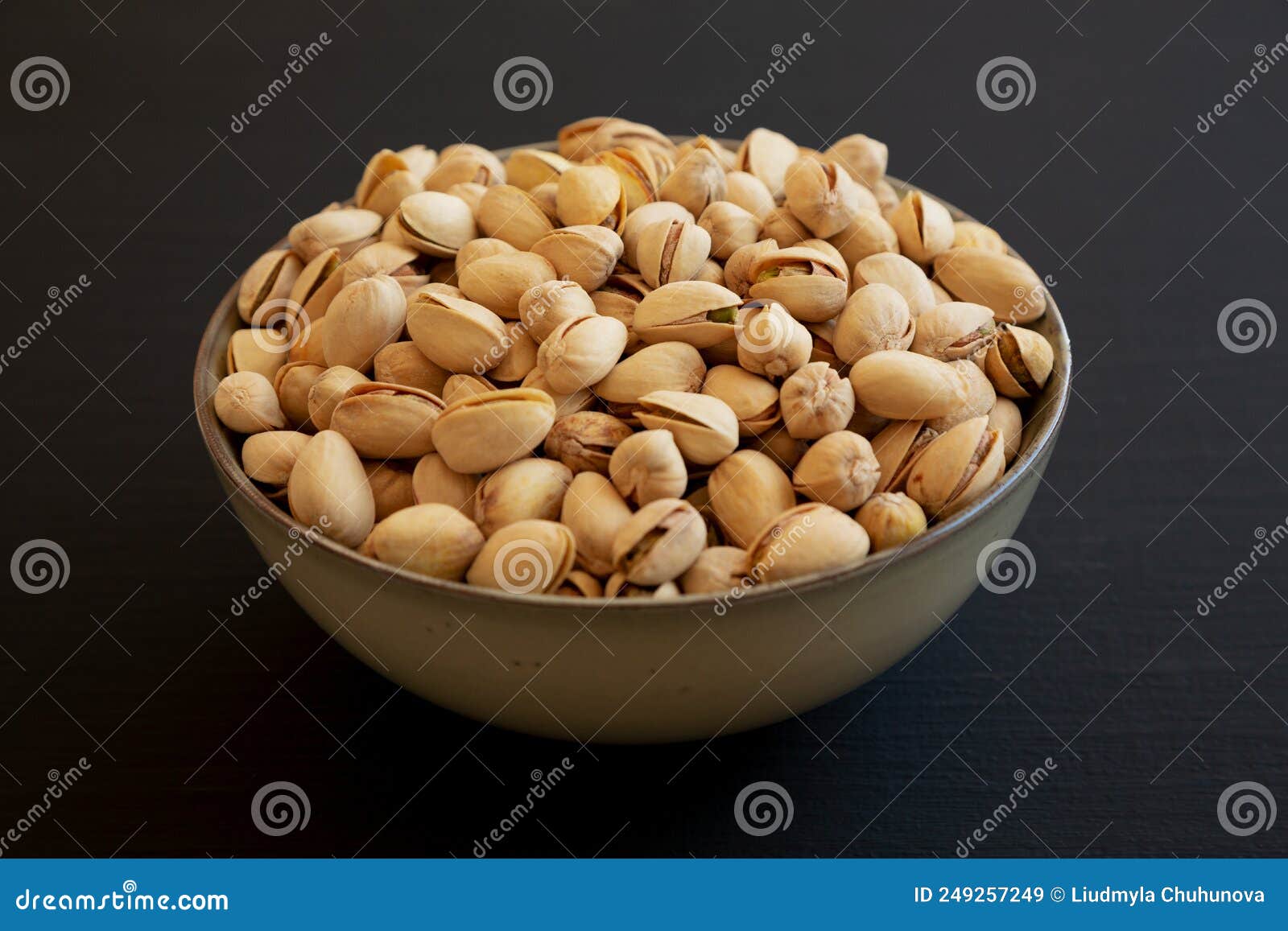 Roasted and Salted Pistachio in Shell Stock Image - Image of dark, view ...