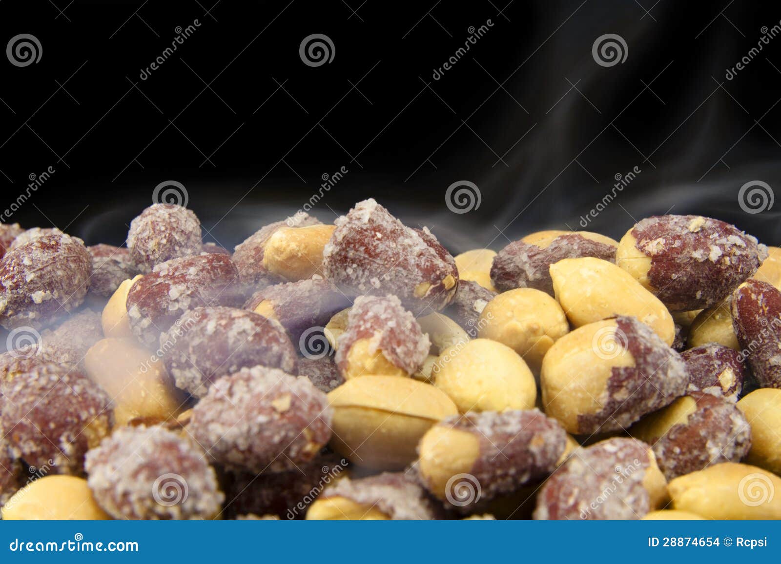Roasted Salty Peanuts stock photo. Image of smoke, salted - 28874654