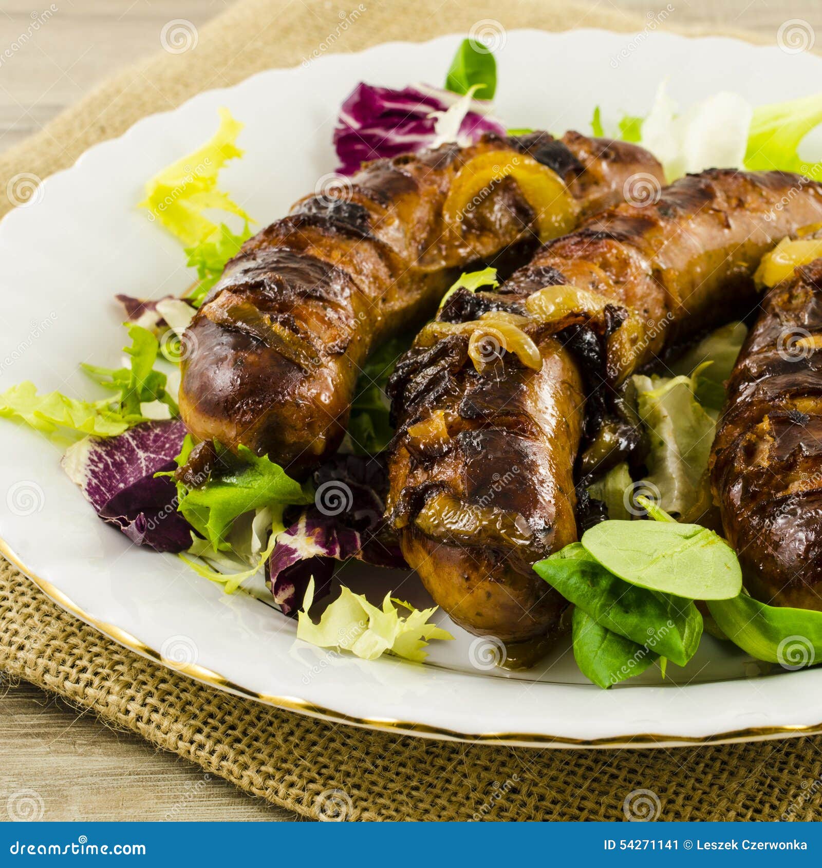 Roasted Sausage with Vegetables Stock Image - Image of closeup, color ...