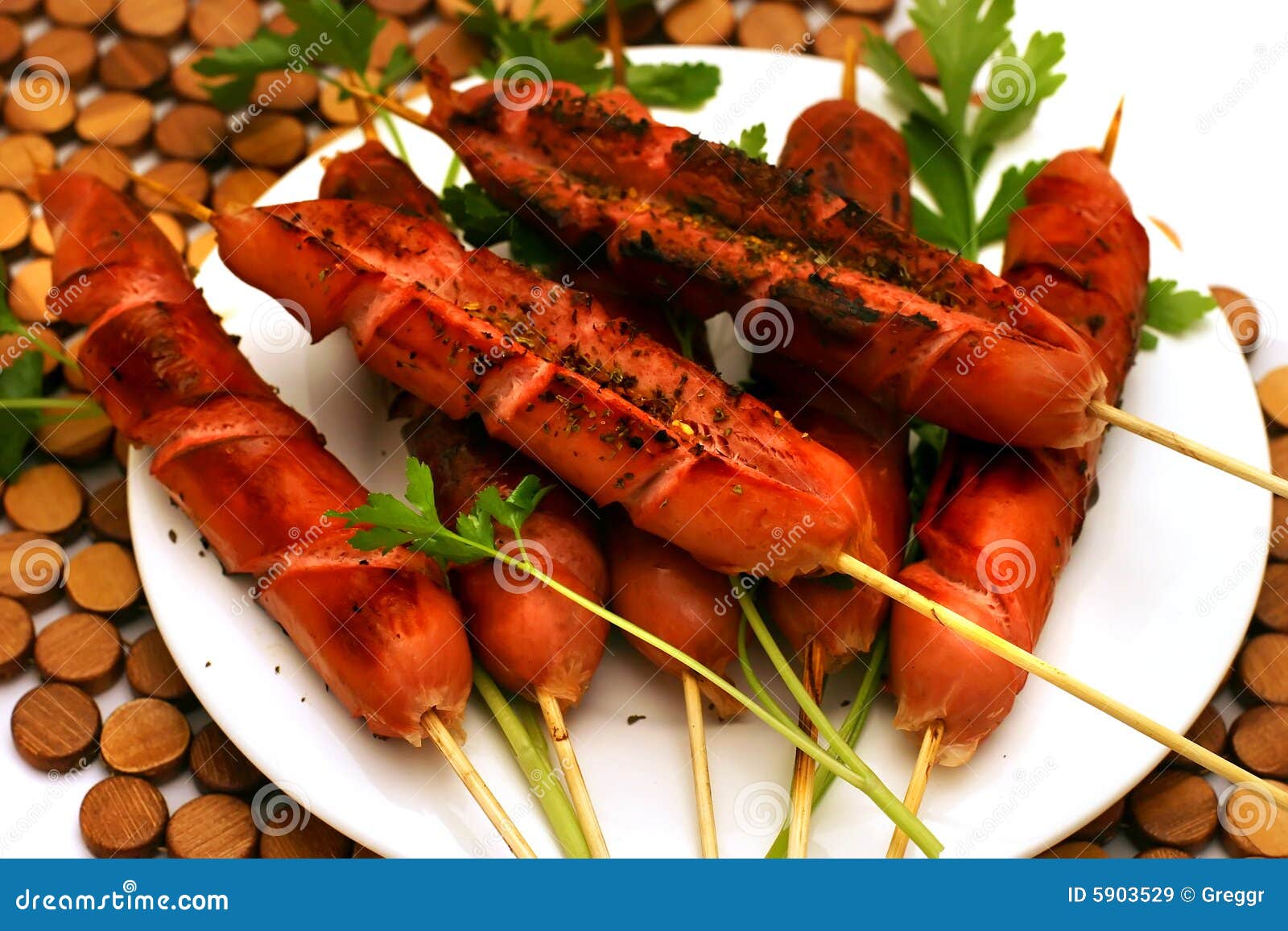 Roasted sausages stock image. Image of barbecue, fennel - 5903529